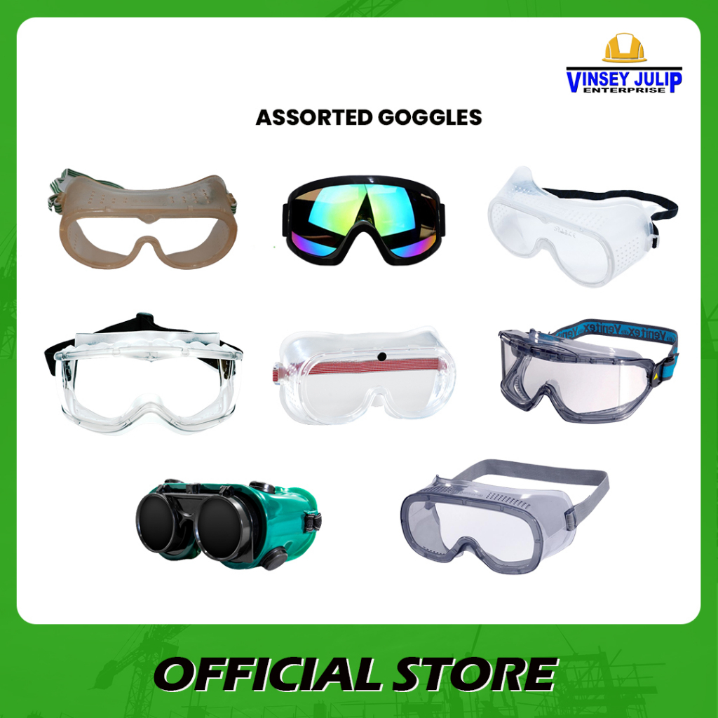 Assorted Safety Spectacles & Goggles (1Pc) | Shopee Philippines