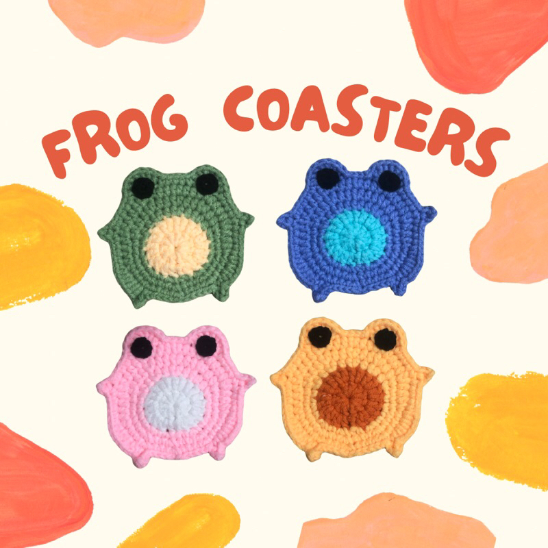 Frog Coaster : Green, Blue, Pink, Yellow, Customized | Shopee Philippines