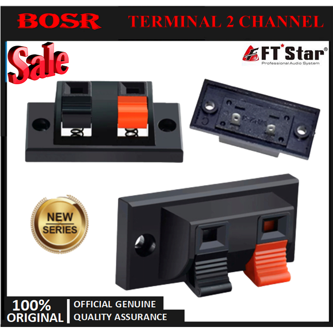 FT STAR TERMINAL 2 CHANNEL SPEAKER TERMINAL MONO THICK 2 PIN | Shopee ...