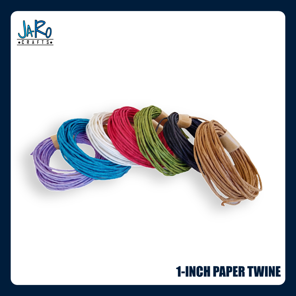 10yds - Colored Paper Twine 1 inch, Twisted Paper String/Cord | Shopee ...