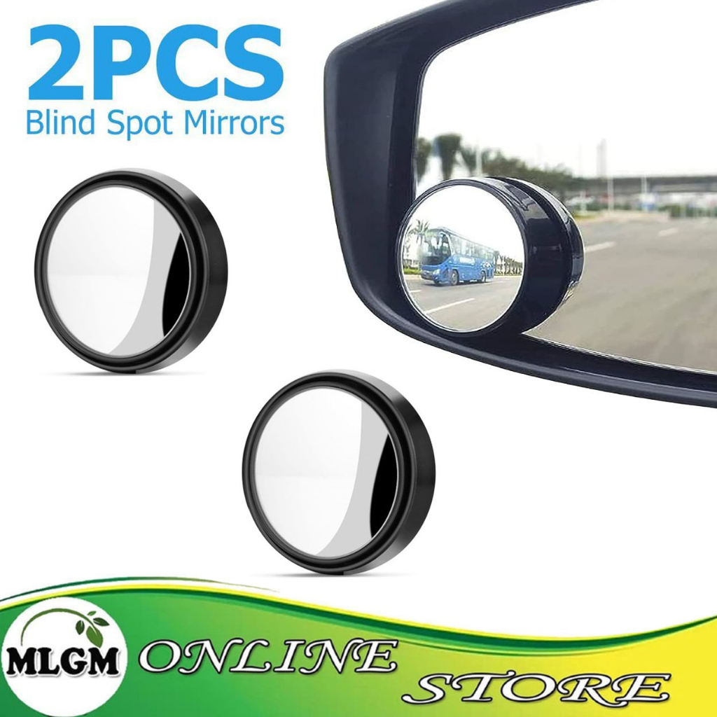 2PCS of Automotive Reversing Small Round Mirror 360 Degree Wide-angle ...