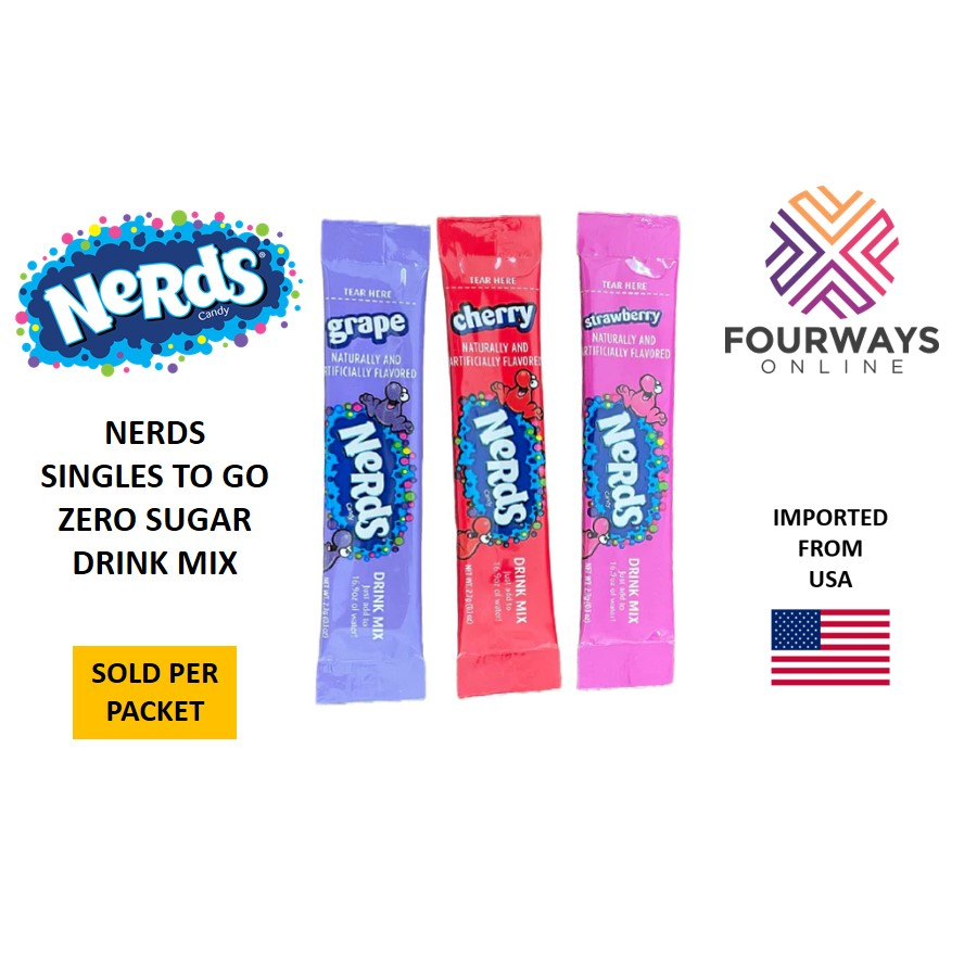 Nerds Singles To Go Zero Sugar Drink Mix (Sold per Stick) | Shopee ...