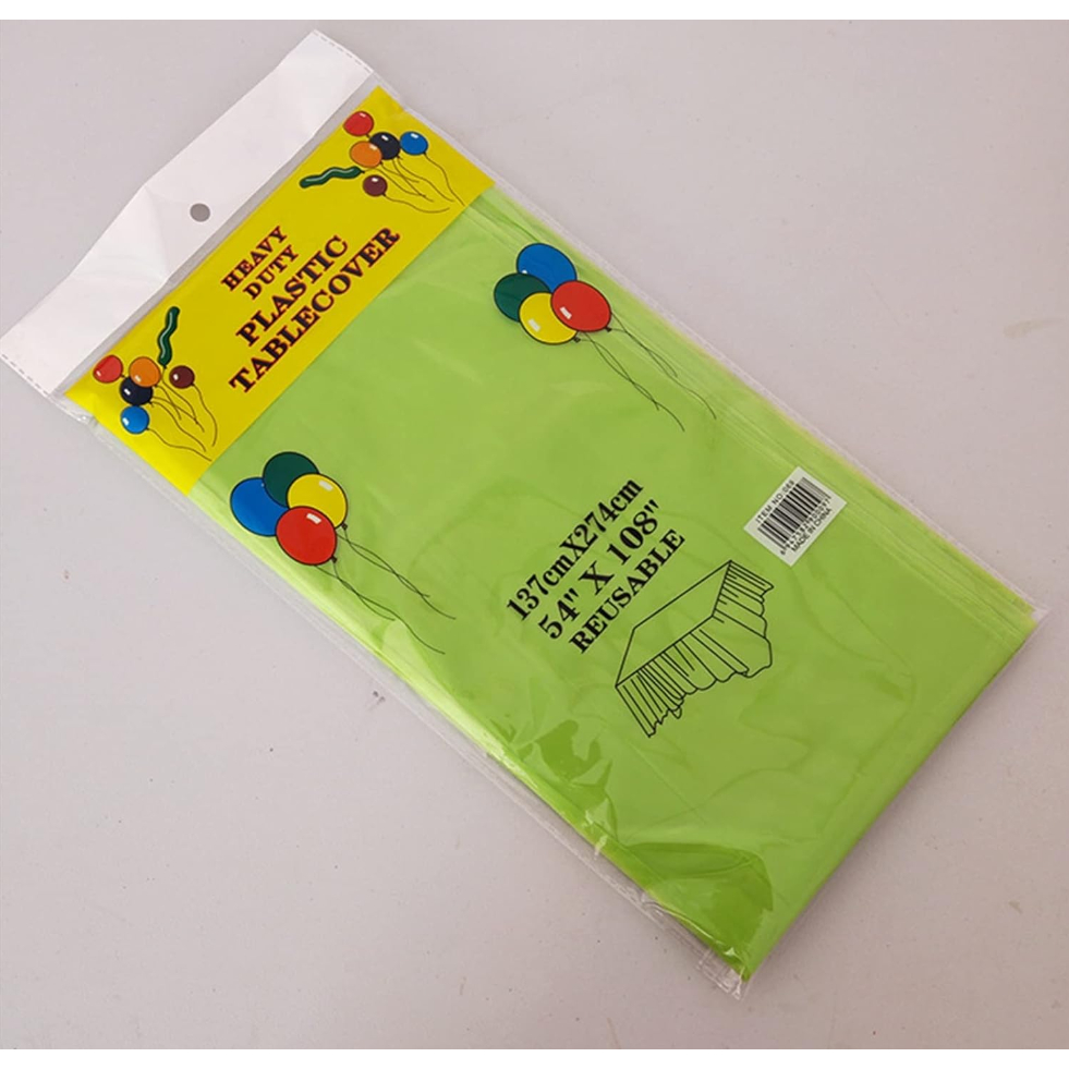 Agar.shop 6 Seater Plain Plastic Table Cover Waterproof Rectangular Disposable Party Decoration ...