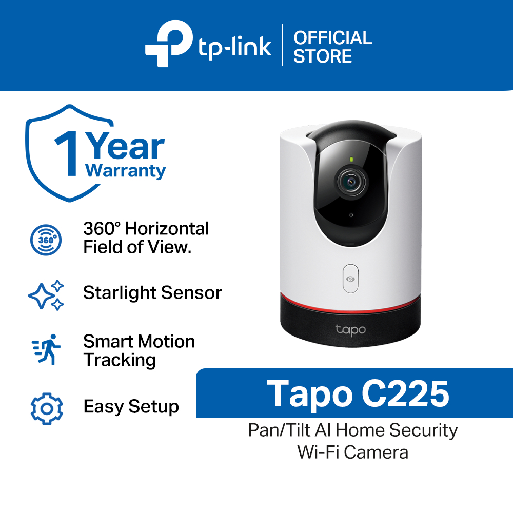 TP-Link | Tapo | C225 | 2K | 360 | Pan/Tilt | AI | Indoor | 2-Way Audio | CCTV | Wi-Fi | IP ...