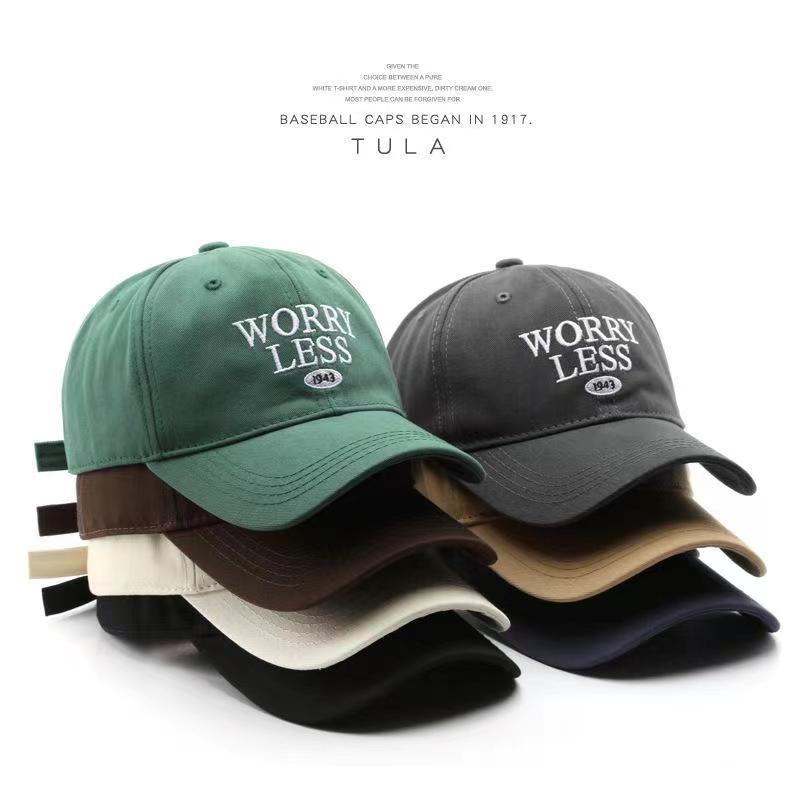 Worry Less 2023 Korean Trending Embroidery Cotton Unisex Baseball Cap ...