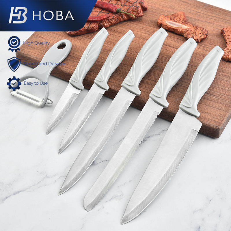 Hoba Knife Sets 6 Pcs Kitchen Knife Sets Stainless Steel Chef Knives ...