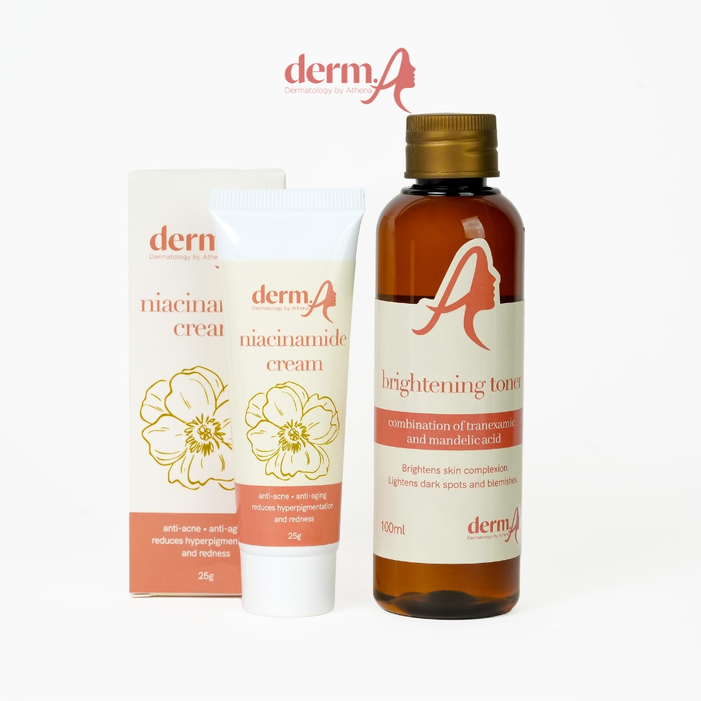 DERM.A Niacinamide Cream & Brightening Toner Bundle by Doctora Pimple ...