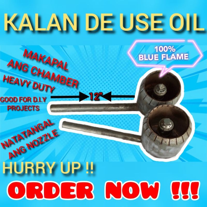 3" Burner with nozzle and pipe for air blower kalan de used oil/mantika ...