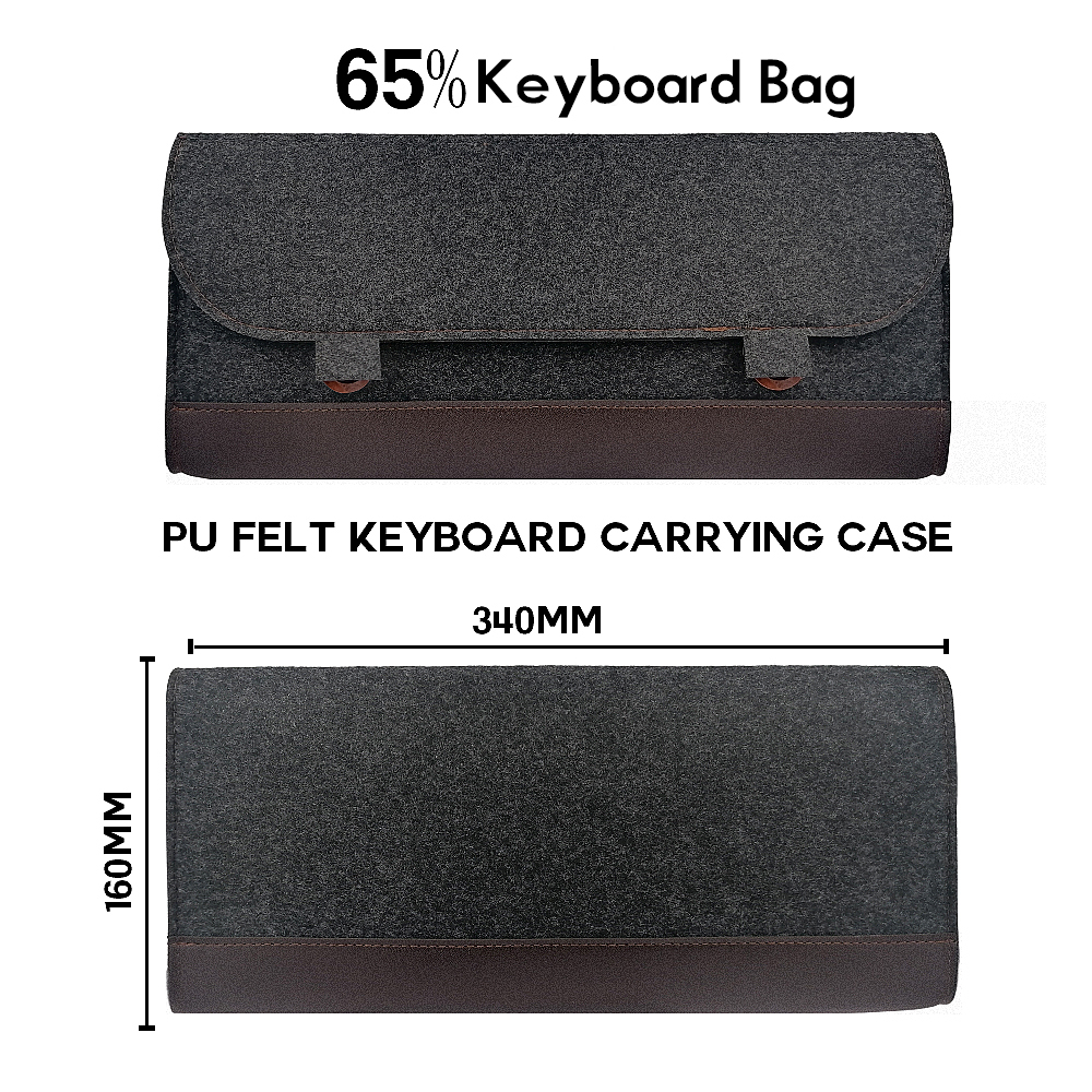 FEKER PU Felt Keyboard Carry Case Bag for 61/68/84/87/98/104 Mechanical ...