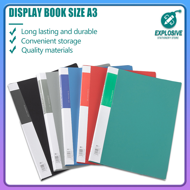 Office data display book plastic file folder with pocket Clear book ...