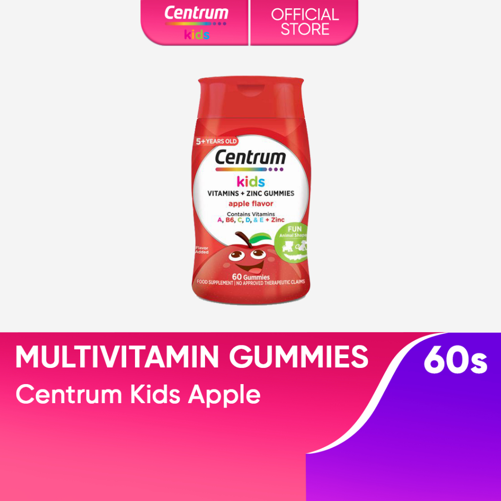 Centrum Kids Multivitamin Gummies Apple 60s | Shopee Philippines