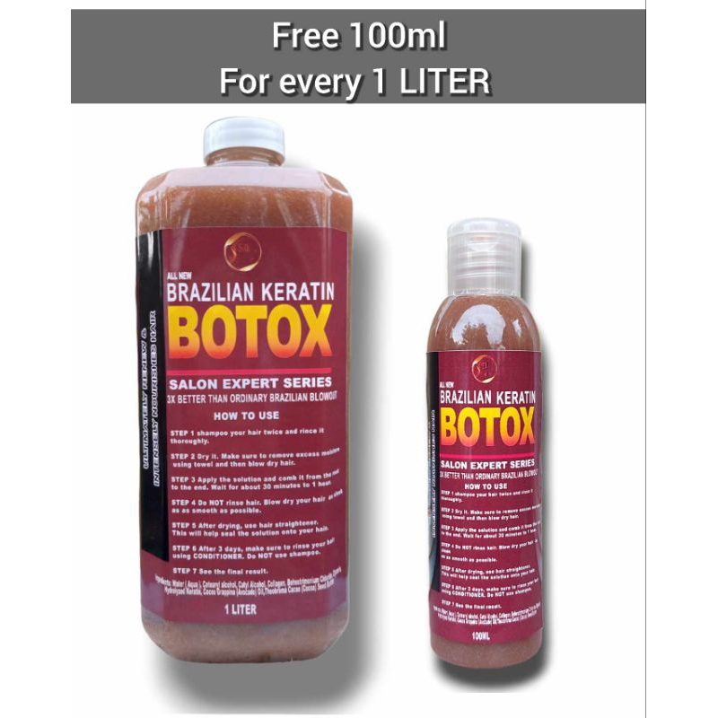 1Liter w/ free(100ml) Brazilian Keratin hair Botox| Premium Chocolate ...