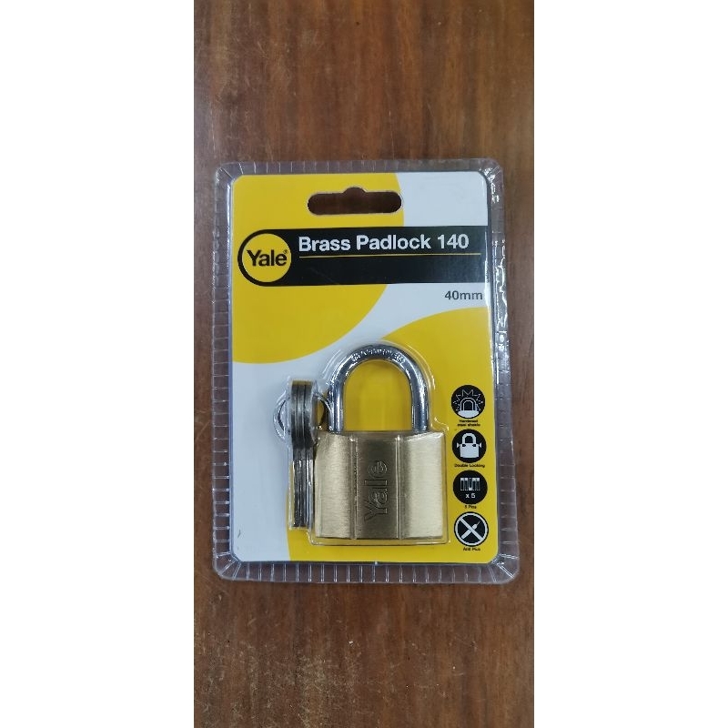 Yale Heavy Duty Solid Brass Body Padlock V140. 20mm/ 25mm/ 30mm/ 40mm / 50mm / 60mm / 70mm ...
