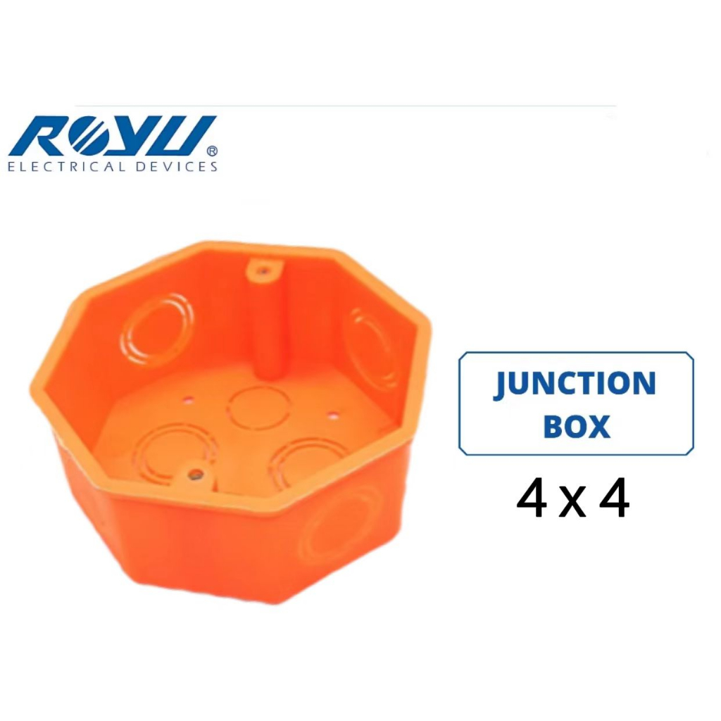 Royu Junction Box 4x4, Utility Box 4x2 with SCREW | Shopee Philippines