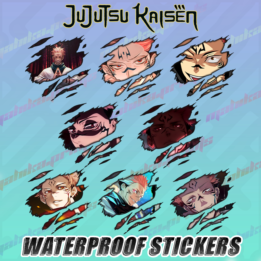 RYOMEN SUKUNA 】SCRATCH WATERPROOF VINYL STICKER (JUJUTSU KAISEN) SET 1 ...