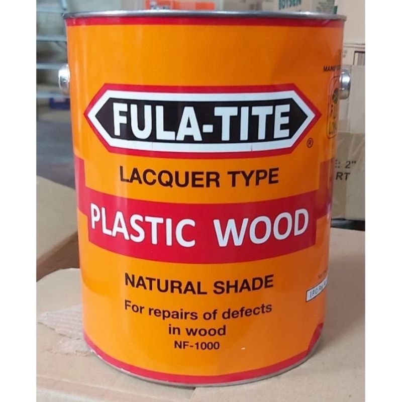 FULA-TITE PLASTIC WOOD LACQUER TYPE WOOD REPAIR BIG GALLON MABISANG ...