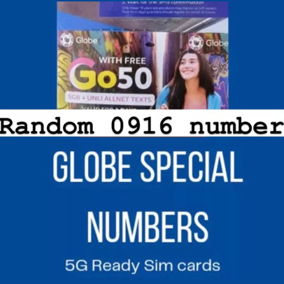 0915 0916 0917 0927 000-999's Random Number Globe Sim card Special ...
