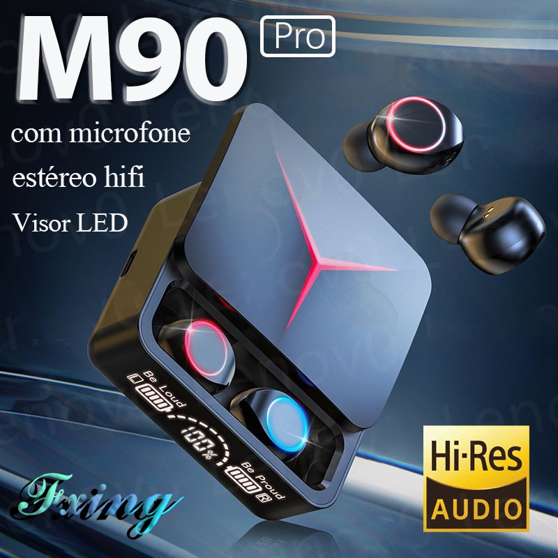 TWS M90 PRO HEADSET BLUETOOTH 5.3 WIRELESS TWS GAMING + POWER BANK 3500 ...