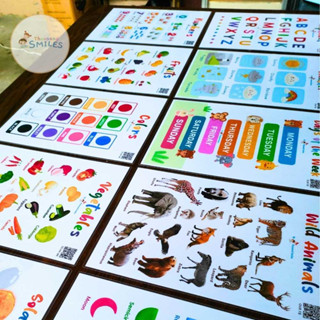 Wild Animals Chart Laminated Wall Poster A4 size for Kids Educational ...