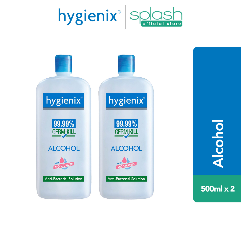 Hygienix Germ-Kill Alcohol with Moisturizer No Pump 500mL Set of 2 | Shopee Philippines
