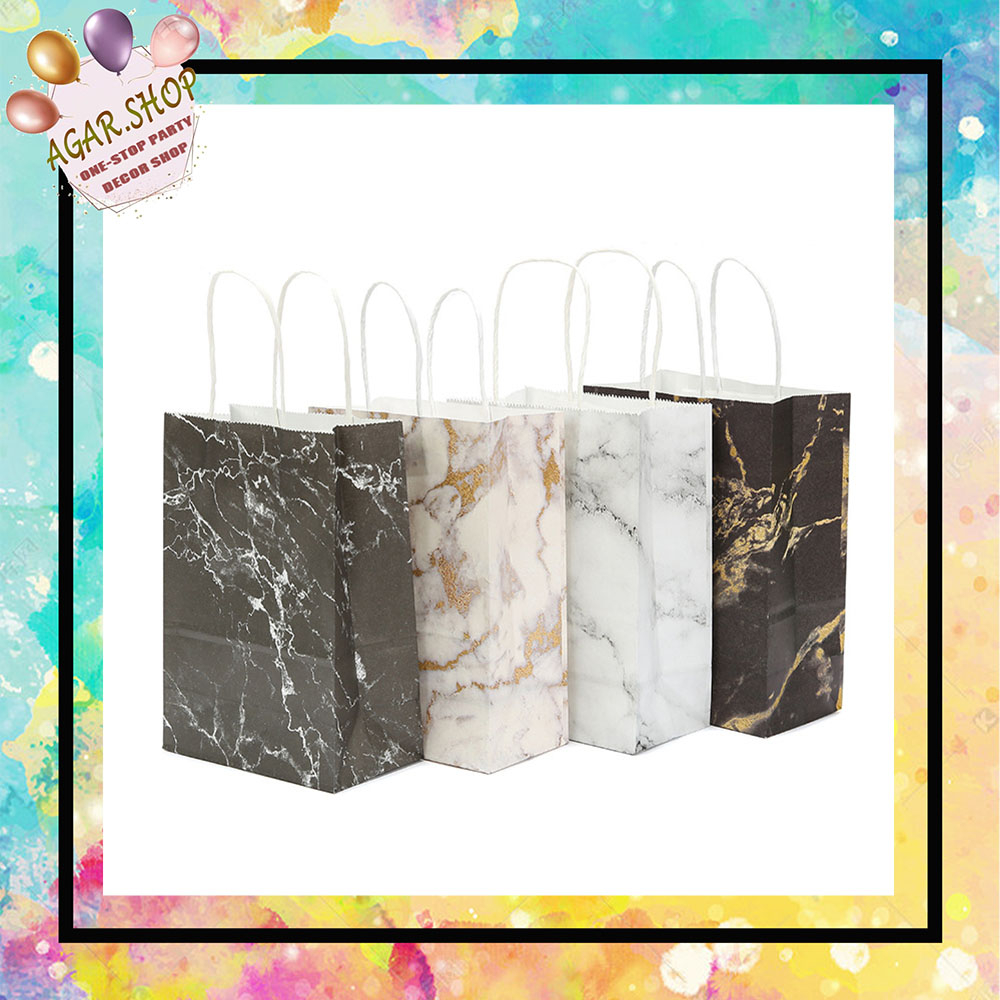 Agar.Shop 12pcs Marble Printed Gift Paper Bag Birthday Party Give Away ... Agar.Shop 12pcs Marble Printed Gift Paper Bag Birthday Party Give Away ...