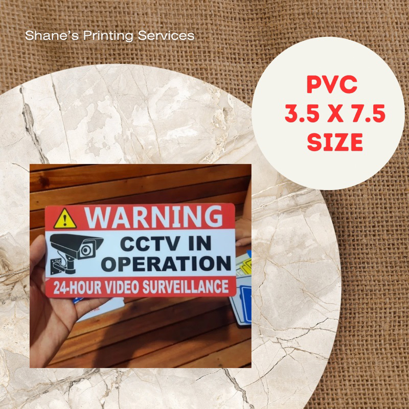 WARNING CCTV SIGNAGE PVC | Shopee Philippines