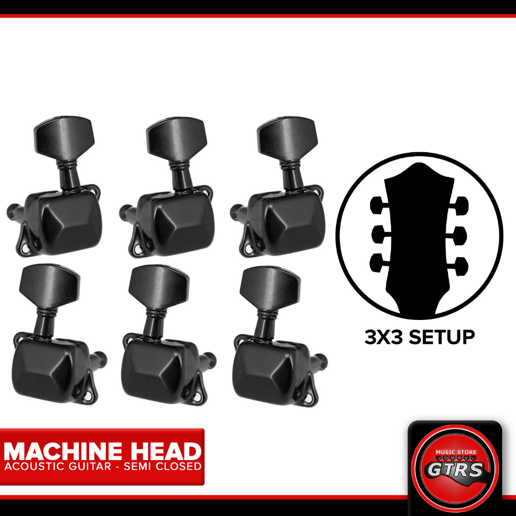 Guitar Tuning Pegs Semi-Closed Keys Machine Head Tuners for Acoustic ...
