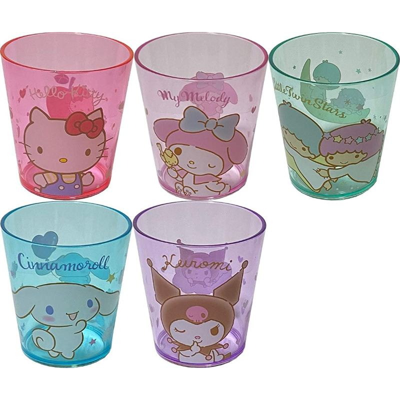 【Direct from Japan】Sanrio Plastic Cups 7.8 × 8.5 × 7.8 cm, 260ml ...