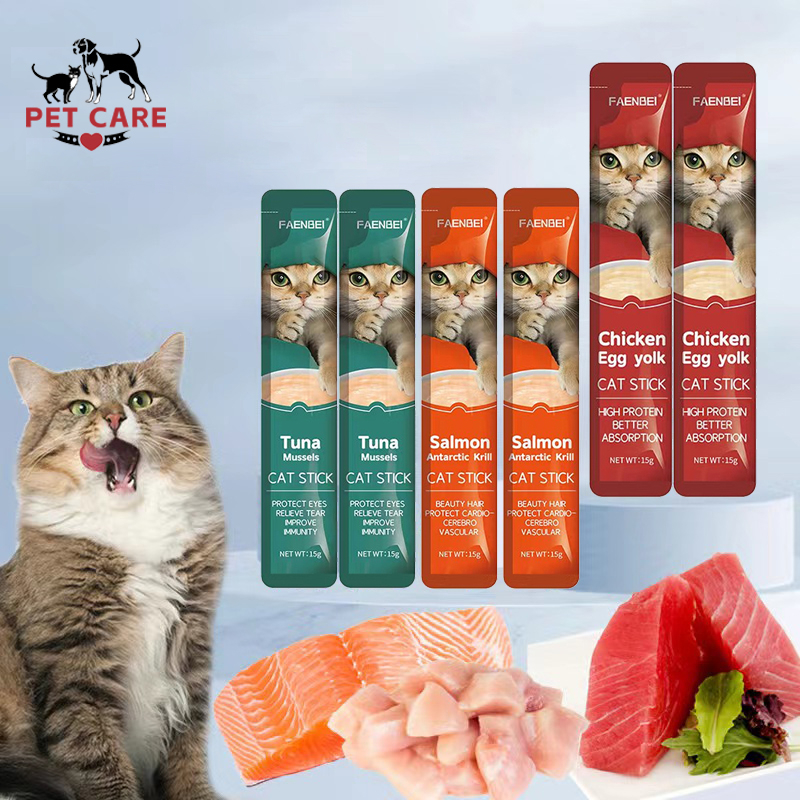 100pcs Cat Snacks Cat food Cat stick Kitten Snacks Premium Cat Treats ...