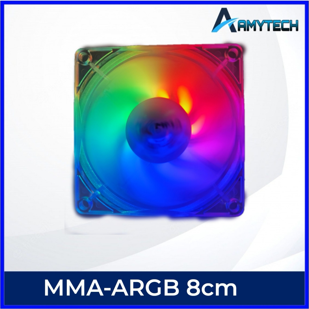 ARGB Led Fan 8cm 4 Pin Molex MMA With Screw Chassis fan | Shopee ...