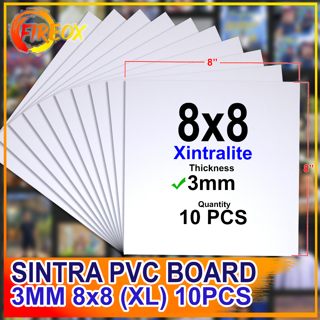 SINTRA PVC BOARD | 8X8 3mm | 10 PCS | Shopee Philippines