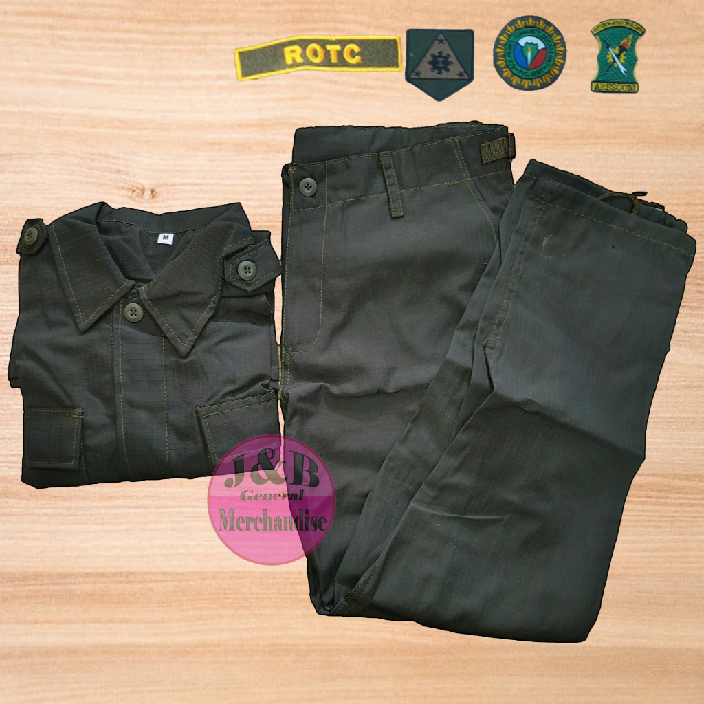 Fatigue ROTC / CAT uniform set with accessories Student Uniform Ripstop ...