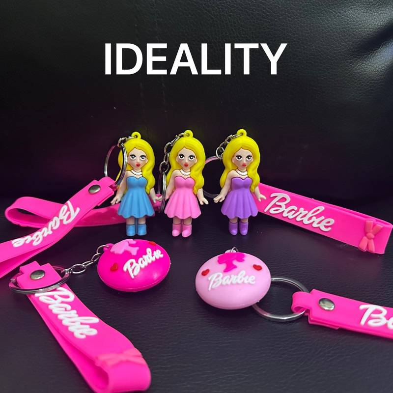 New Barbie Pink Keychain Barbie Doll Pink Heart Shaped Pendant for Bag ...