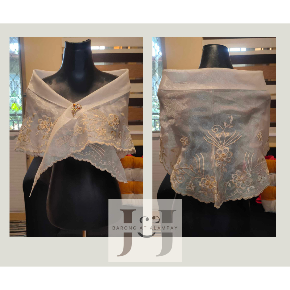 FILIPINIANA ALAMPAY (EMBROIDERED) PINYA ORGANZA | Shopee Philippines