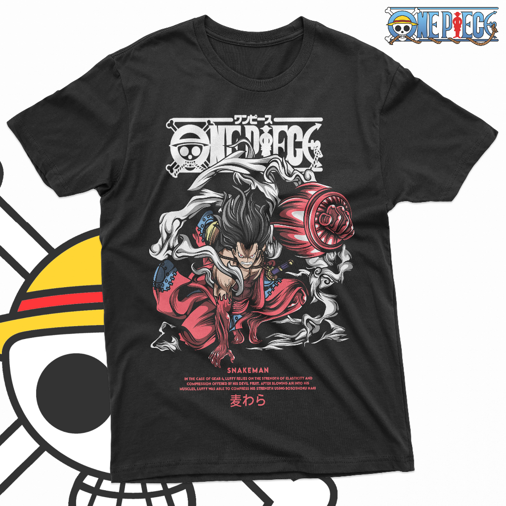 ANIME ONE PIECE MONKEY D LUFFY SNAKEMAN CUSTOMIZED SHIRT | Shopee ...