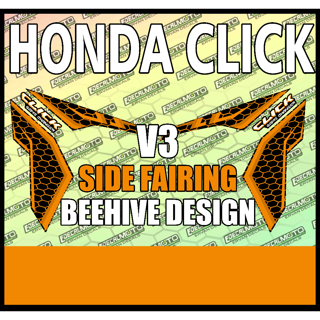 HONDA CLICK V3 2023 SIDE FAIRING HAYABUSA DESIGN | Shopee Philippines