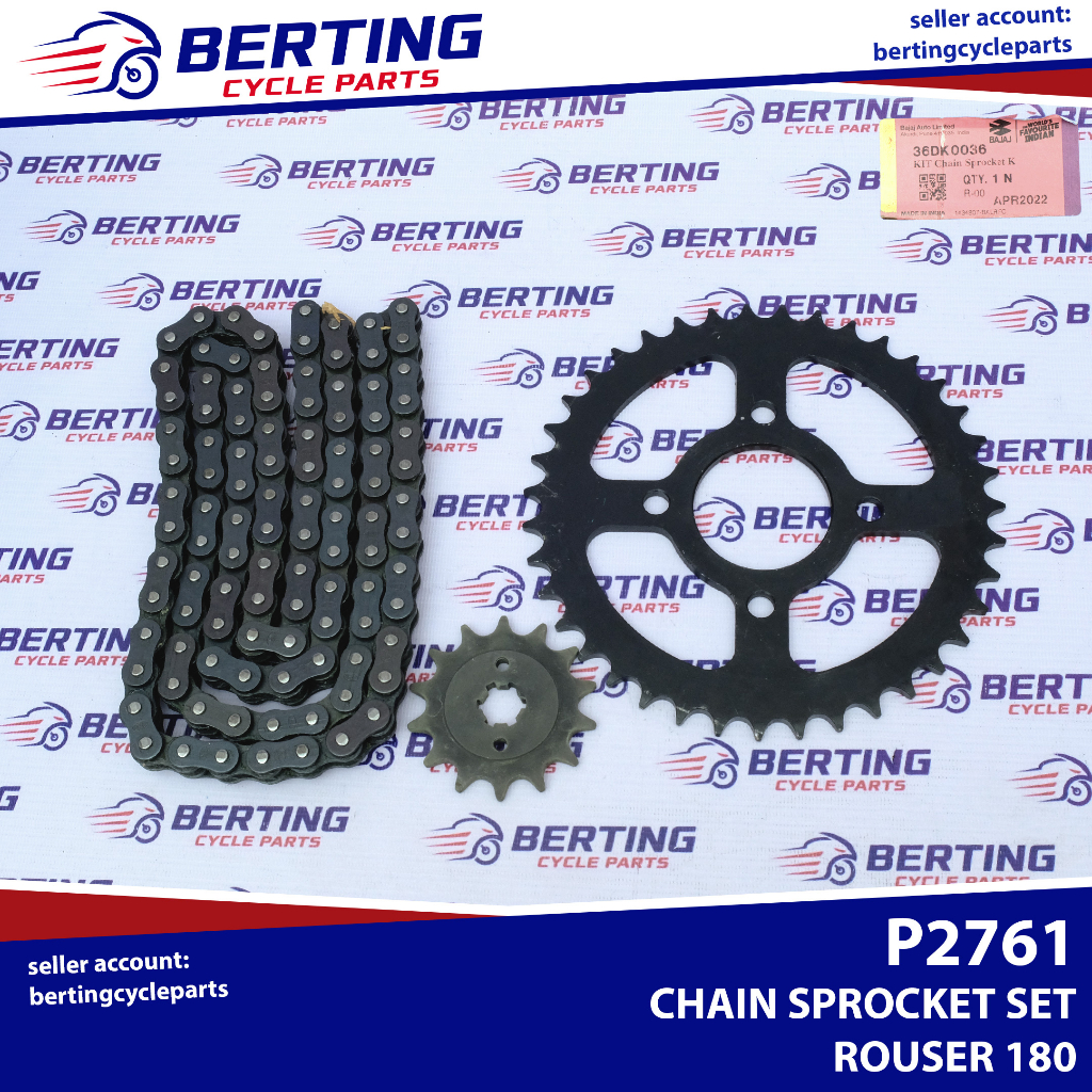 CHAIN SPROCKET SET Rouser 180 14T 39T 520 104L Genuine 36DK0036 ...