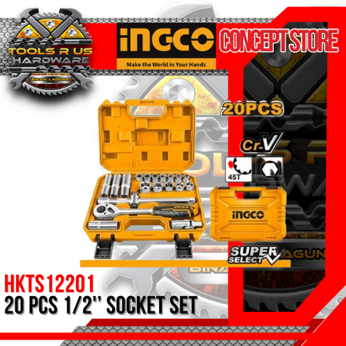 INGCO 20 PCS 1/2" SOCKET SET (HKTS12201) BN-HT BIÑAN | Shopee Philippines