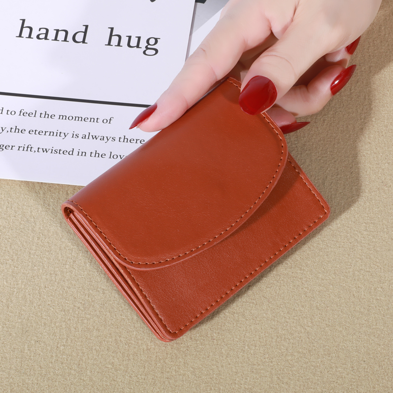 Mumu 1082 Woman Wallets PU Leather Simple Solid Color Wallet For Women ...