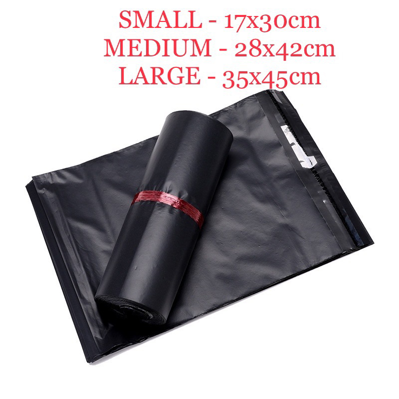 100pcs black Plastic Courier parcel Pouch Packaging Bag Small Medium ...