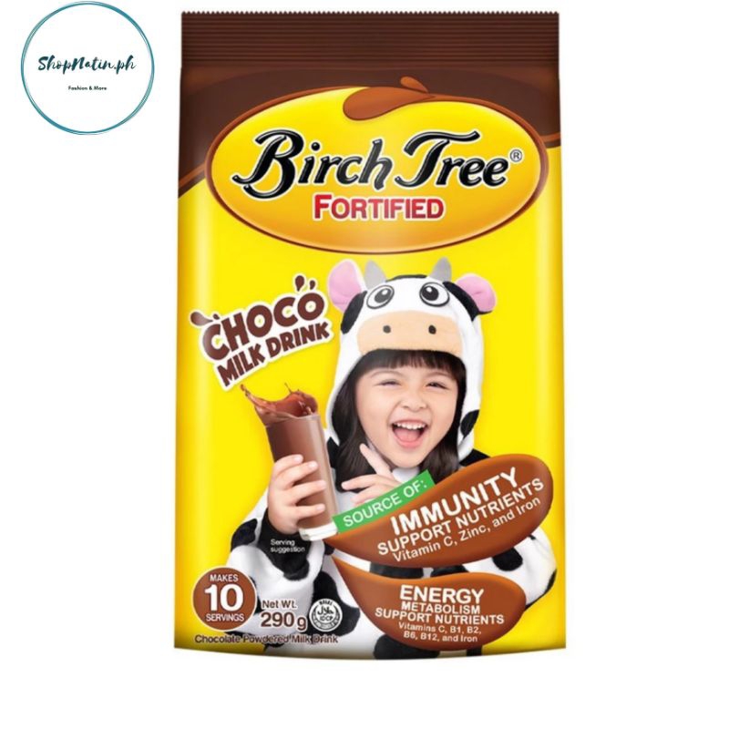 Birch Tree Fortified Choco Milk Drink 290g | Shopee Philippines