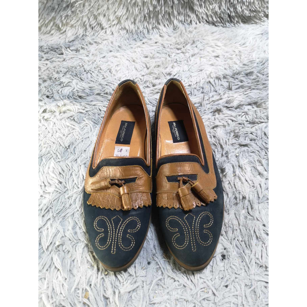 Mr Junko Brown Black Leather Tassle Loafers | Shopee Philippines