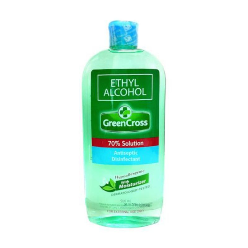 Green Cross Ethyl Alcohol 70% with Moisturizer 500ml | Shopee Philippines