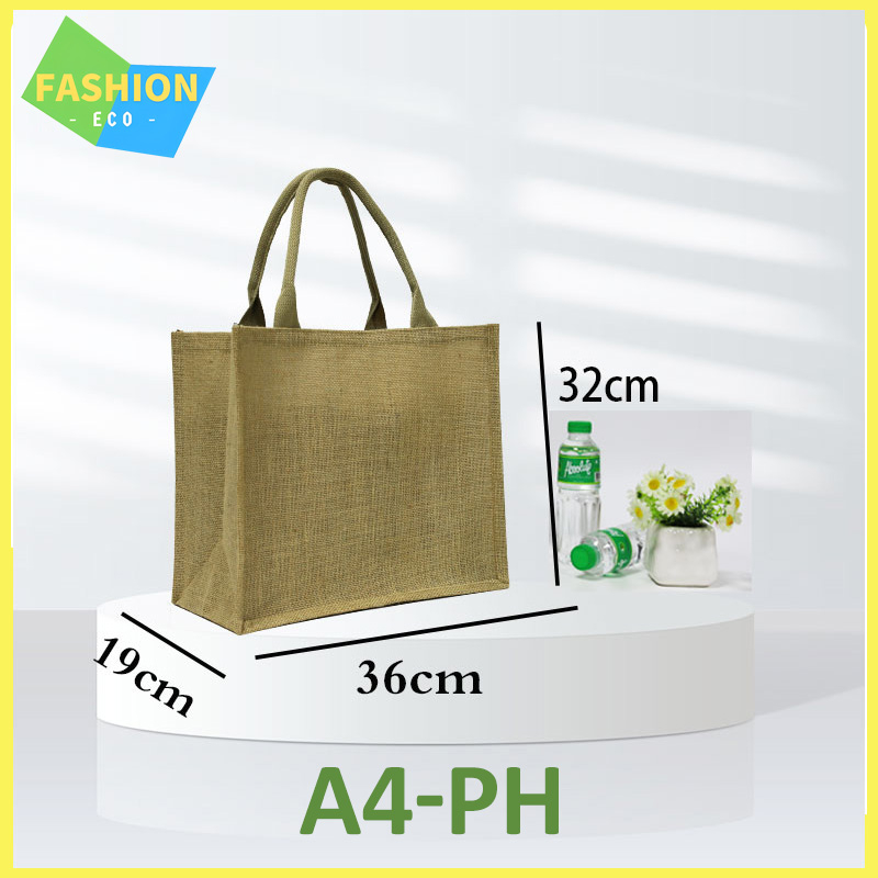 #2 Tote Bag Hand Bag Linen Bag Jute bag Eco Bag Plain Abaca Burlap ...