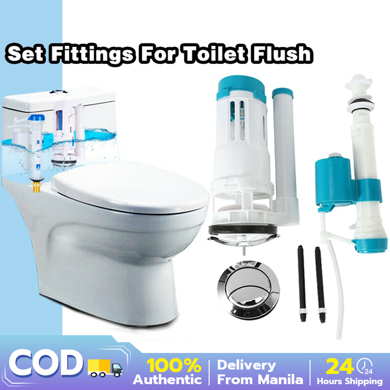 Toilet Flush Set Fittings Dual Button Flush Valve Toilet Inlet Valve ...
