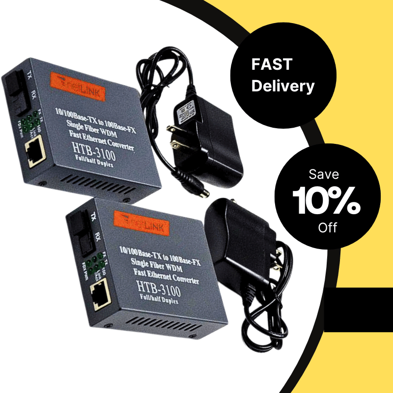HTB-3100 Media Converter Netlink Fiber Transceiver Fiber Converter 20km ...