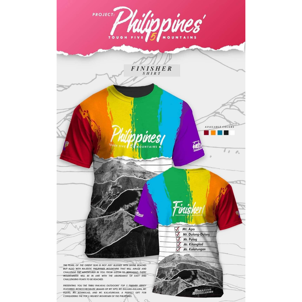 FINISHER PH TOP5 FULL SUBLI JERSEY | Shopee Philippines