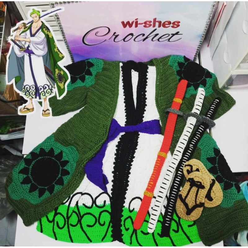 Wishes Crochet Roronoa Zoro wano costume | Shopee Philippines