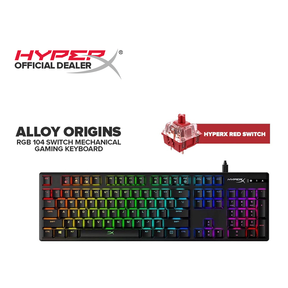 Hyperx Alloy Origins rgb 104 Switch Mechanical Gaming Keyboard HX ...