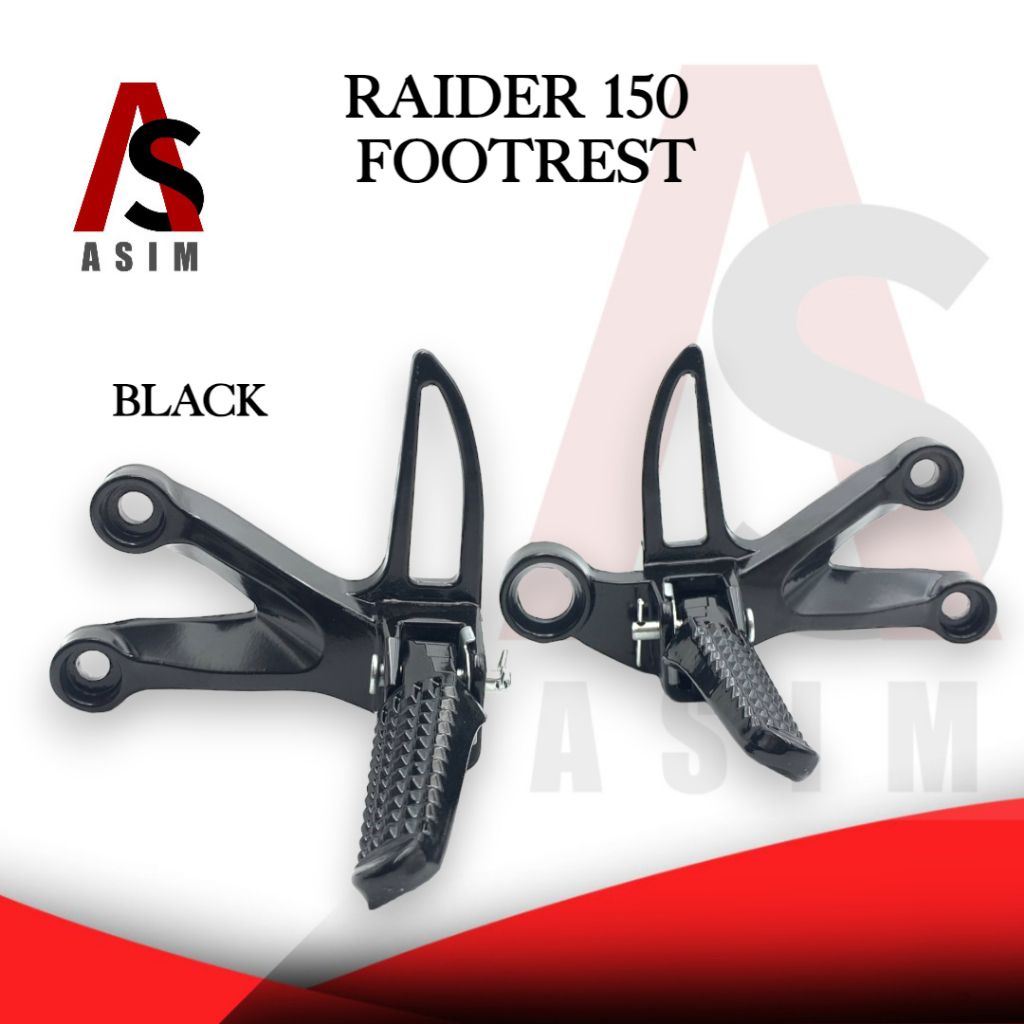 ASIM MOTORCYCLE 1PAIR REAR FOOTREST FOR RAIDER 150 ALUMINUM ALLOY ...